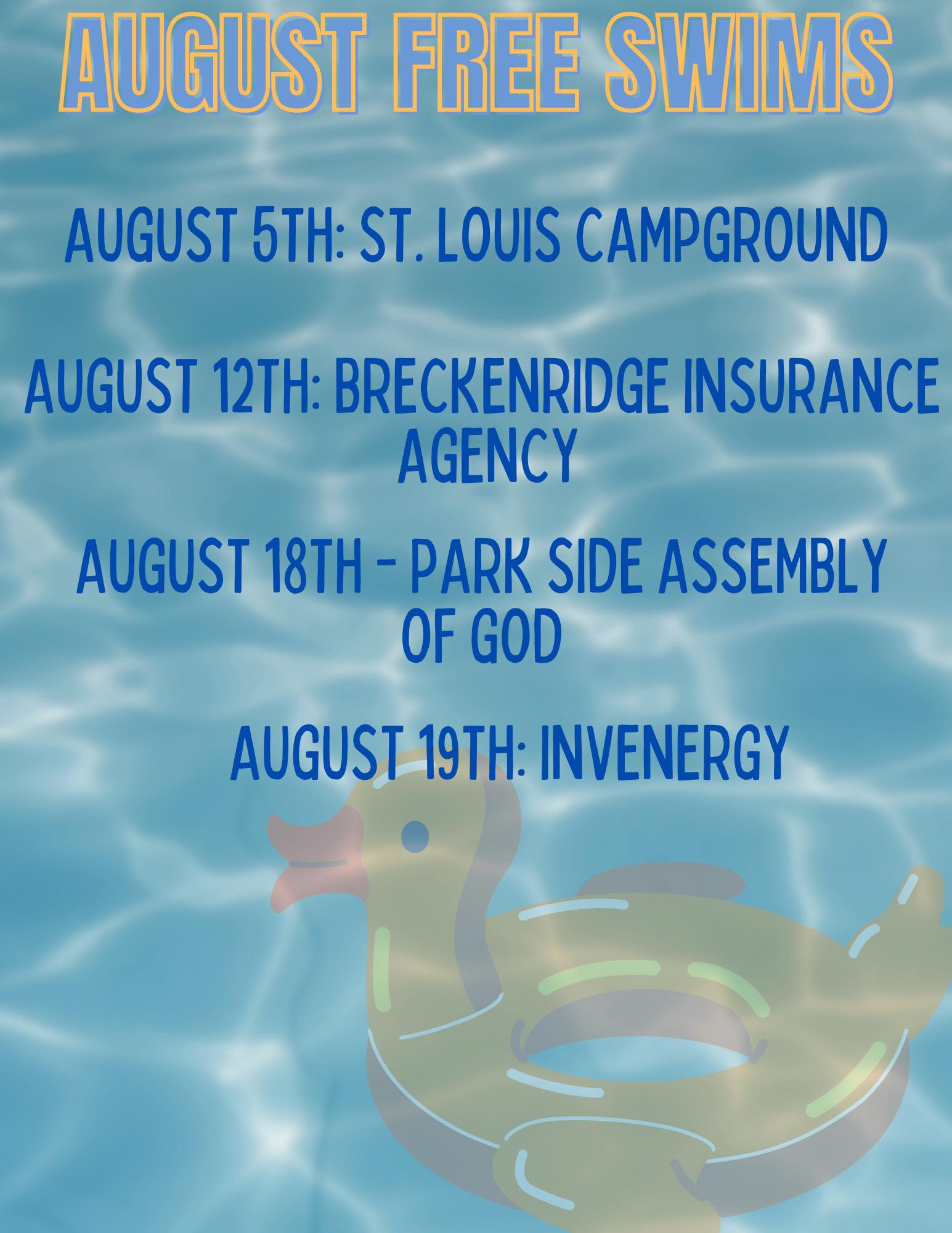 Free Swim – St Louis MI